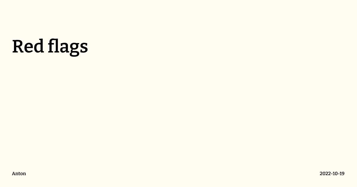 Red flags